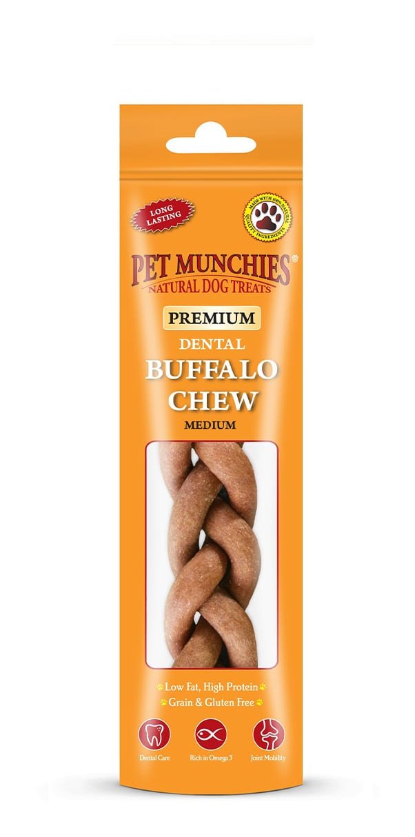 Pet Munchies Buffalo Dental Chew Medium - 55g - BATA Ltd