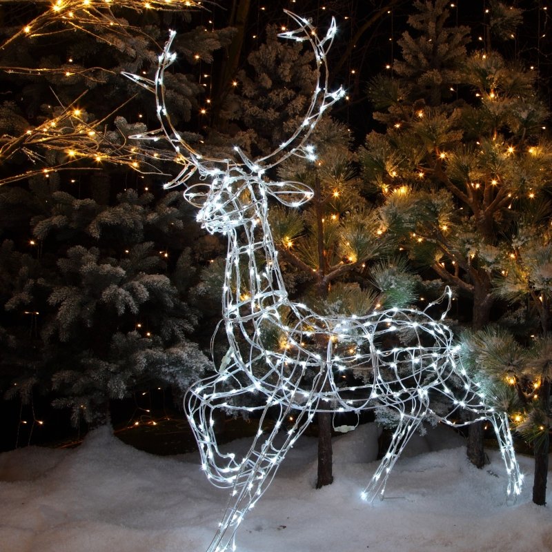 White Wire Framed Stag - 1.45m - BATA Ltd
