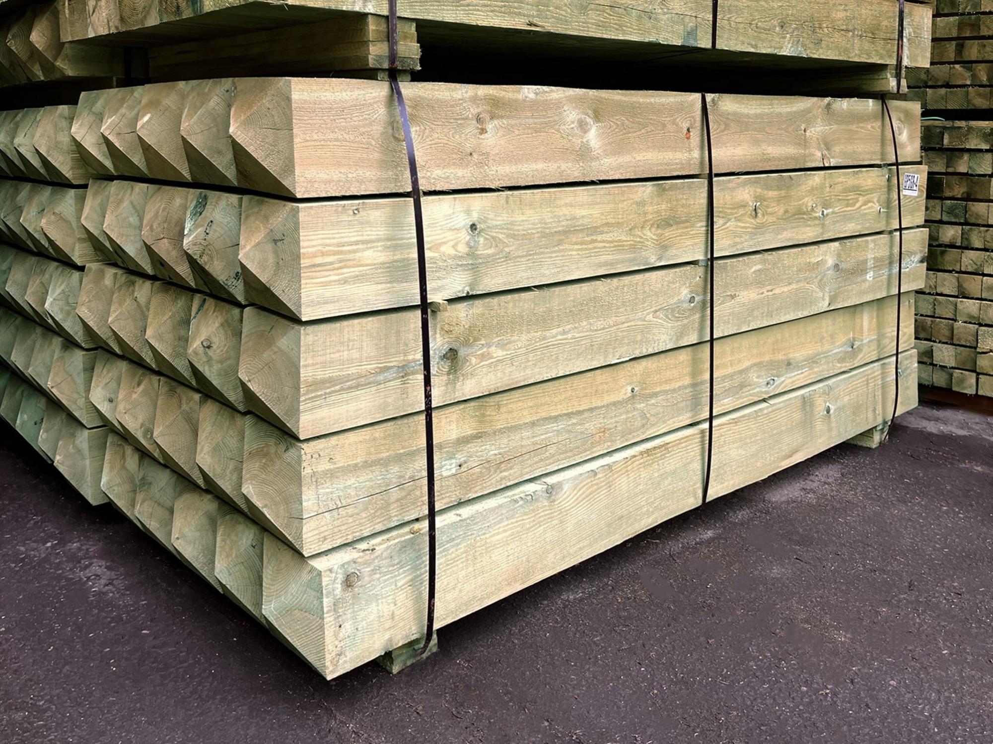 Treated Timber - 2.4m X 200mm X 200mm - Uc4 4 Way Tops - BATA Ltd