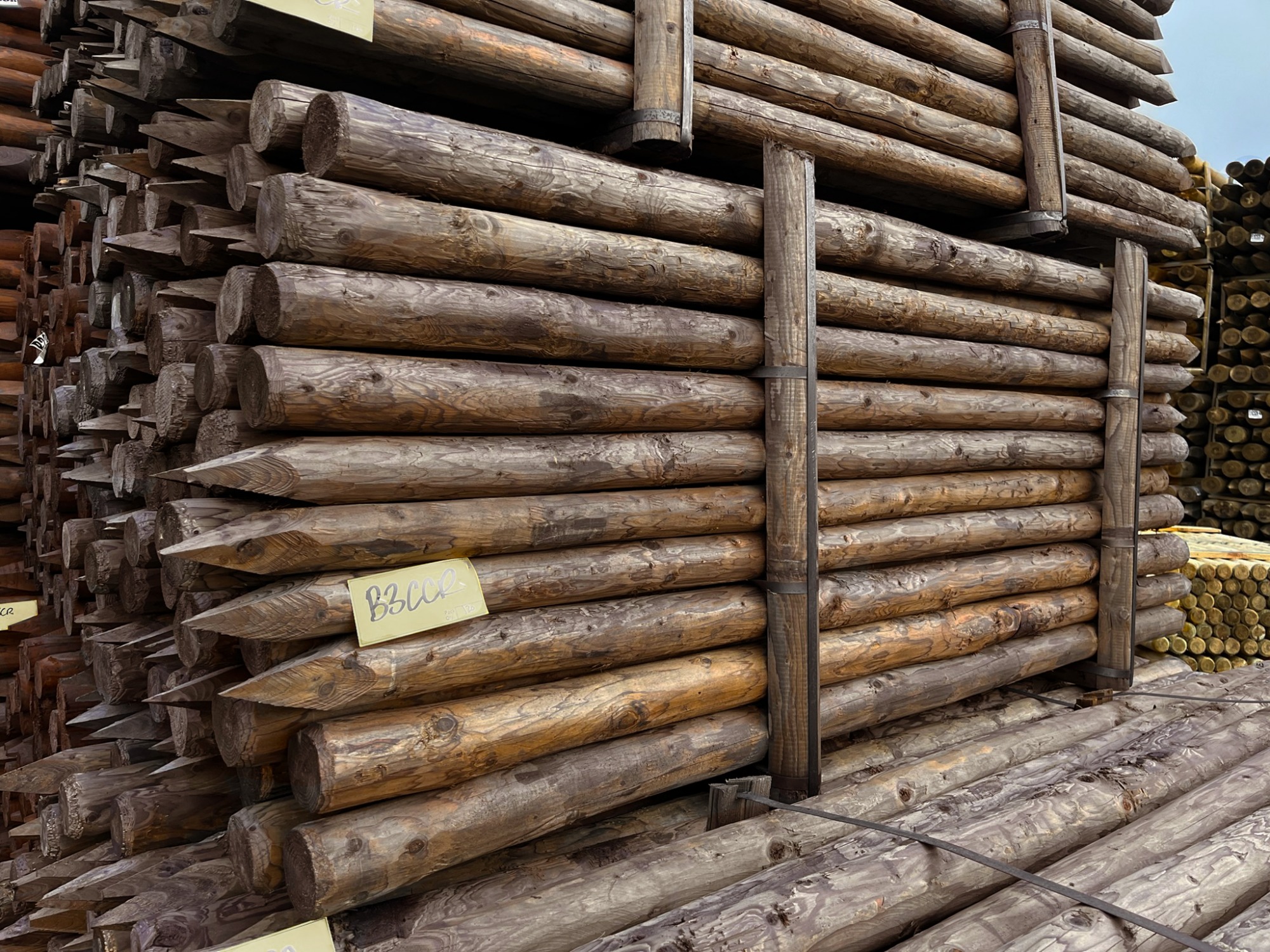 Treated Creosoted Strut - 2.4m 75-100mm - BATA Ltd