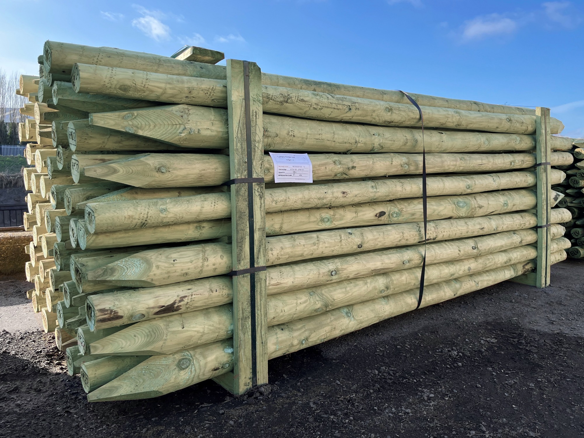 Treated Stake - Uc4 15yr - 2.7m 75-100mm - BATA Ltd