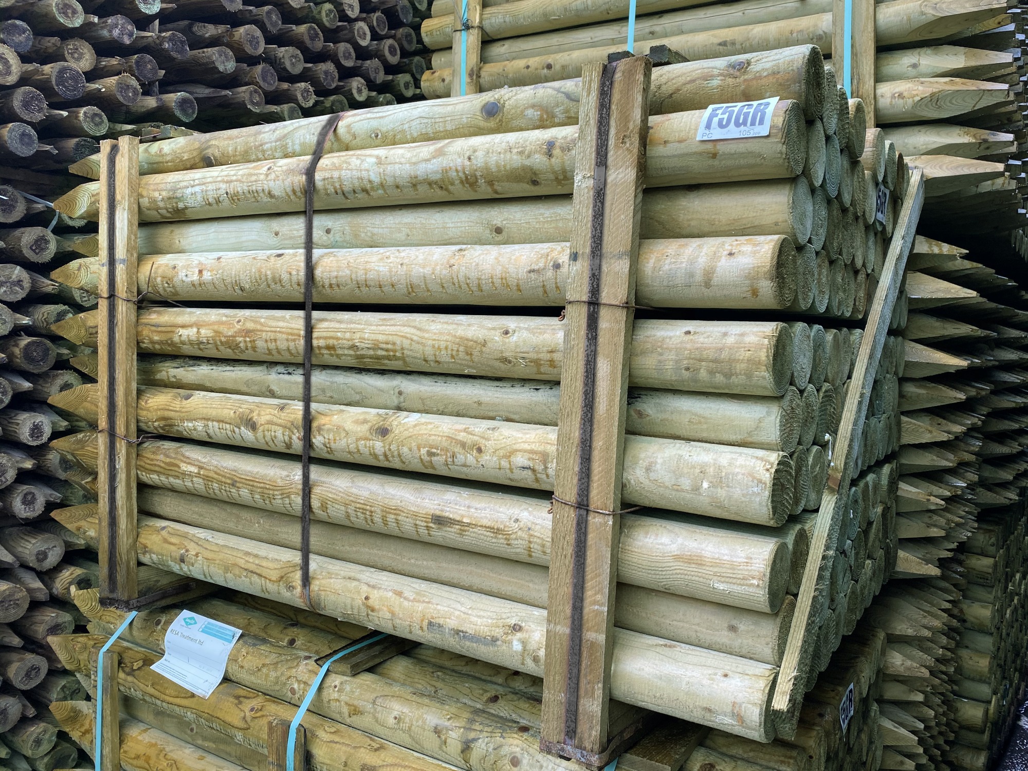 Treated Permapost - Machined Round - 1.8m X 100mm - BATA Ltd