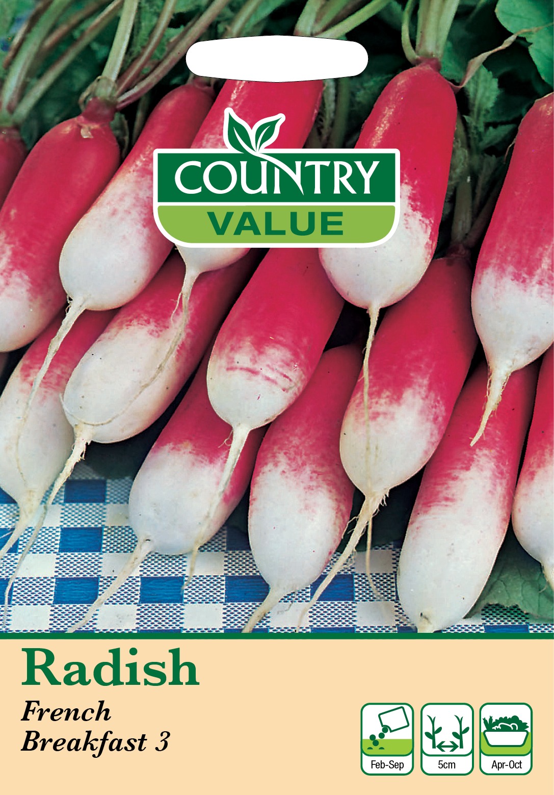 Radish French Breakfast 3 C V Seeds - BATA Ltd