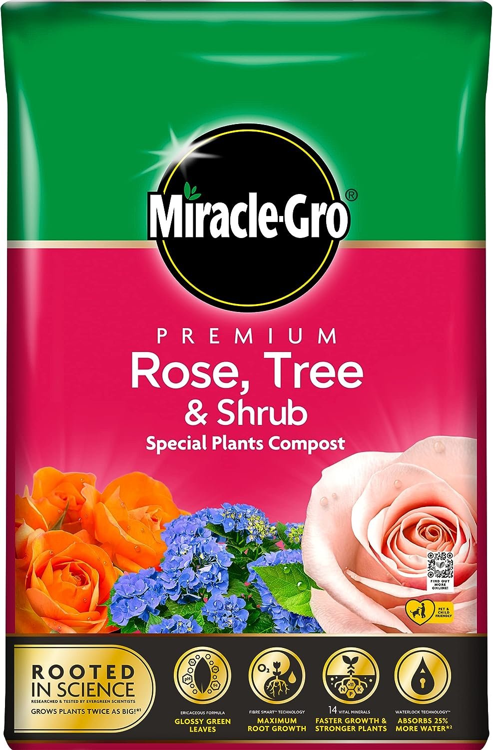 Miracle-Gro Rose Tree Shrub - Peat Free - 40L - BATA Ltd