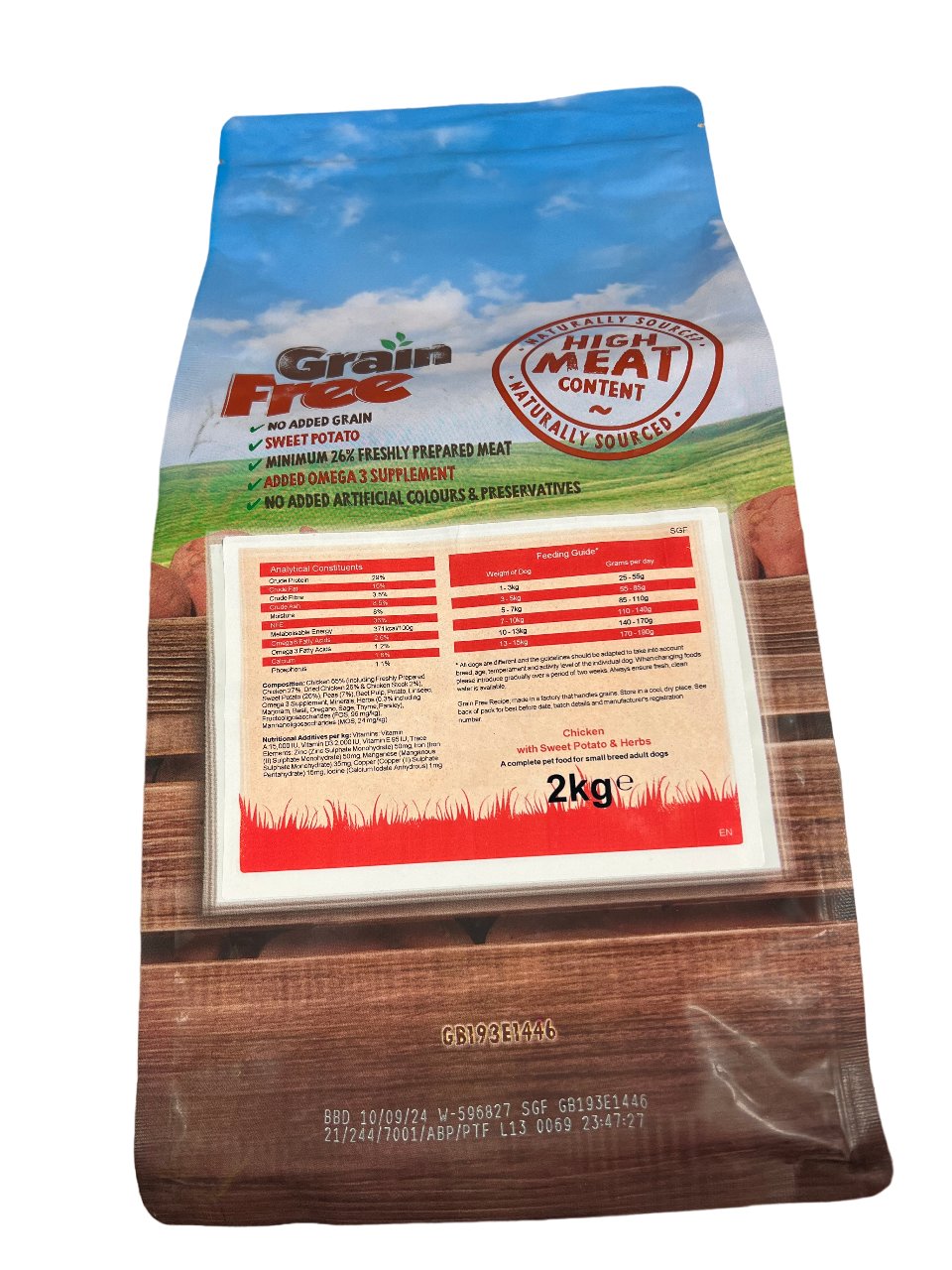 BATA Grain Free Small Breed Adult Dog Chicken - 2kg - BATA Ltd