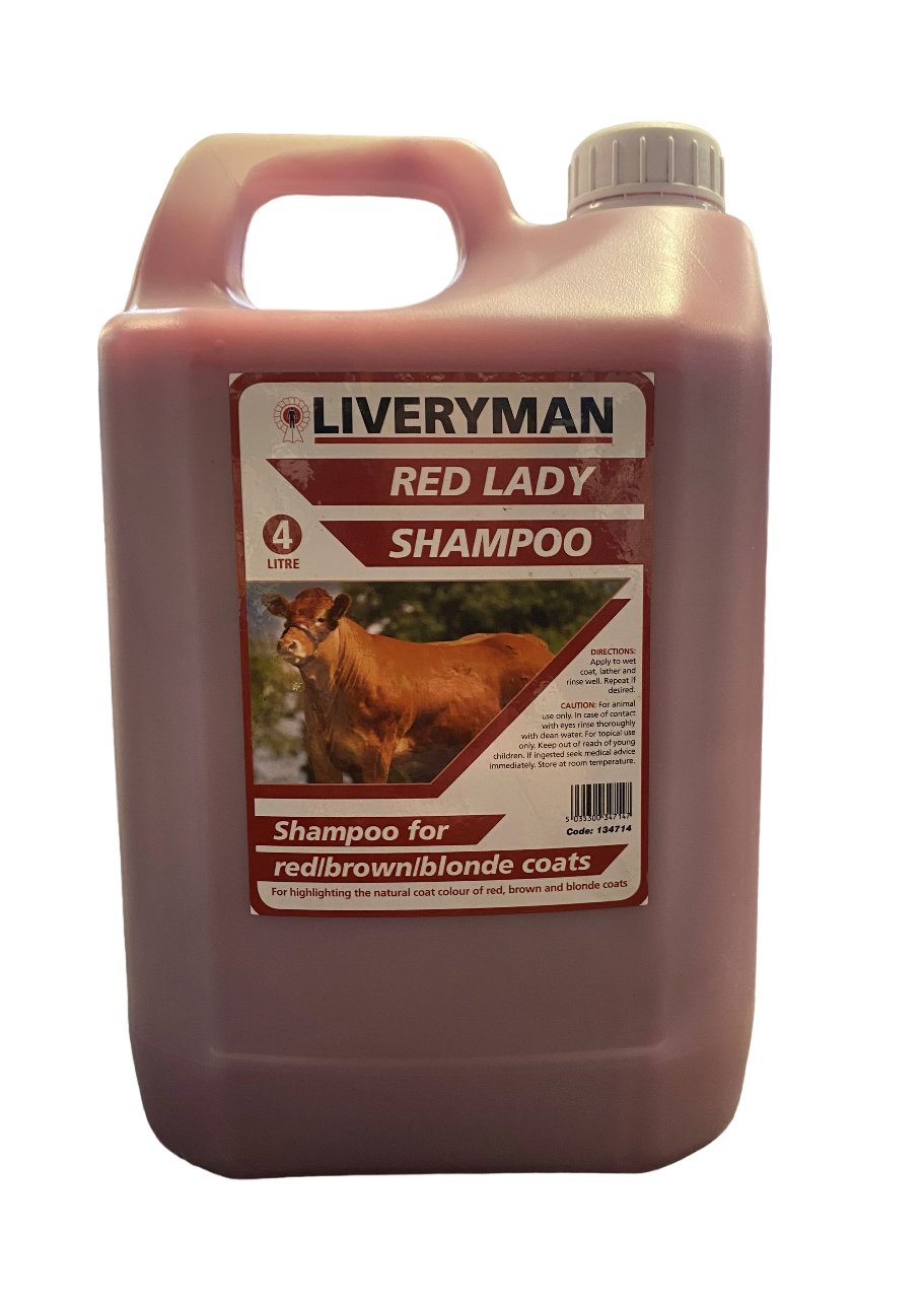 Liveryman Red Lady Cattle Shampoo - 4L - BATA Ltd