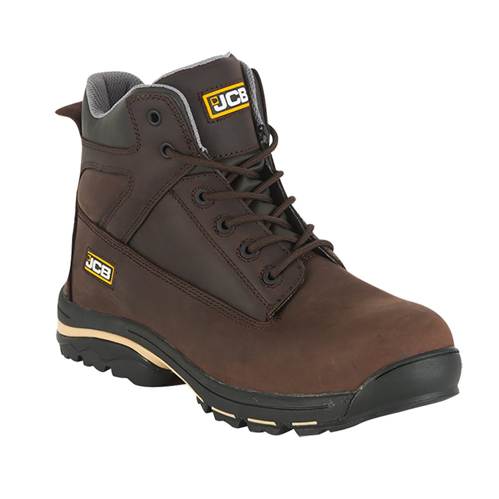 JCB Workmax Laced Safety Boot DK Brown - BATA Ltd