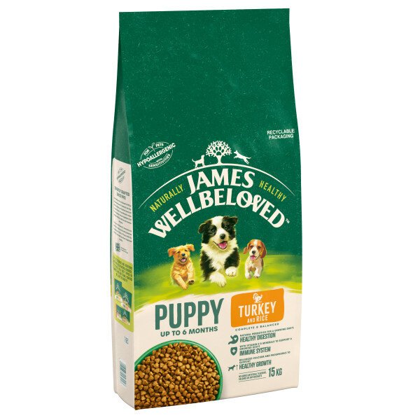 James Wellbeloved Puppy Turkey & Rice - 15kg - BATA Ltd