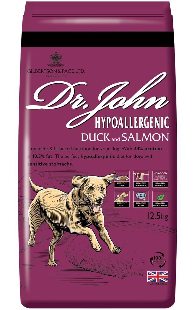 Dr John Hypoallergenic Duck & Salmon - 12.5kg - BATA Ltd
