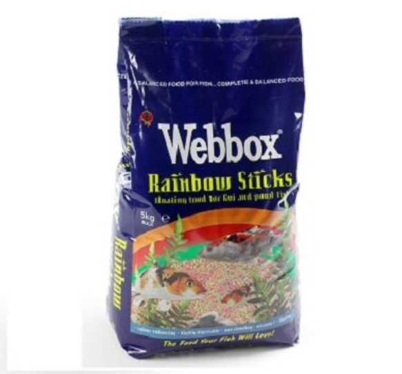 Webbox Fish Rainbow Pond Sticks - 5kg - BATA Ltd